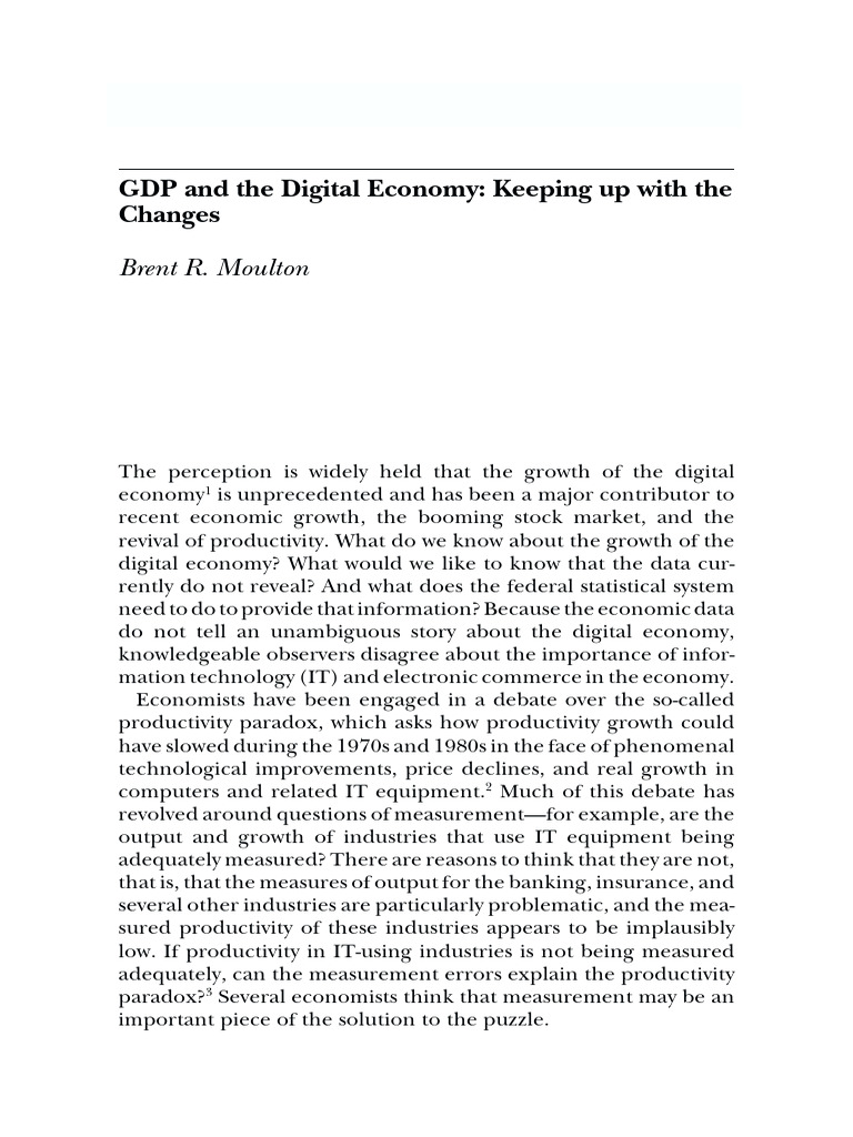 GDP Insights on the Digital Economy | PDF | Gross Domestic Product ...