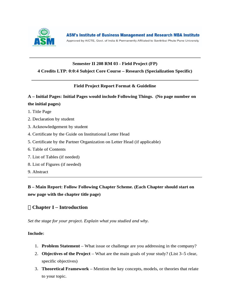 Feildwork Project Format 1 | PDF | Data | Theory