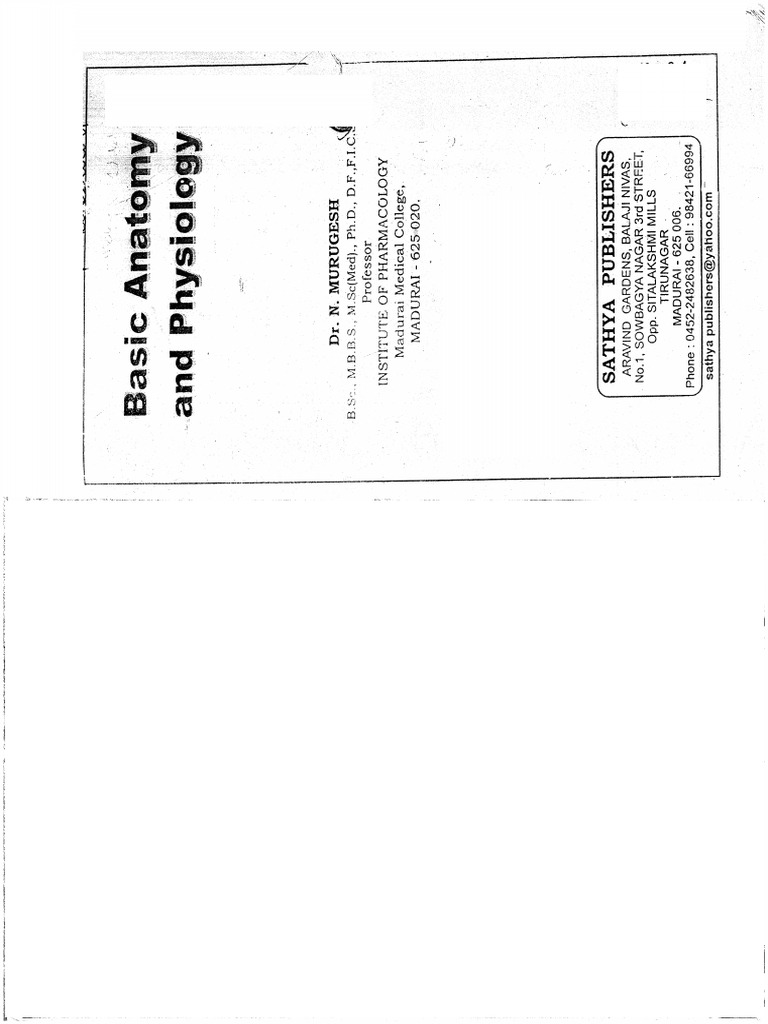 Basic Anotomy and Physiology | PDF
