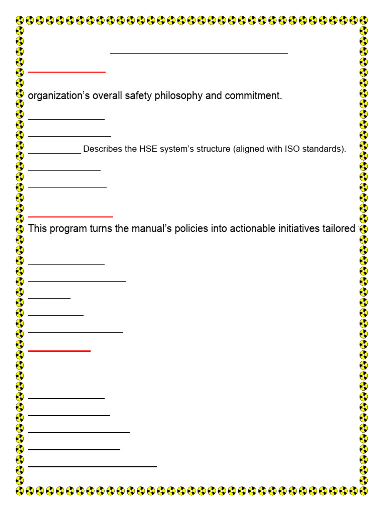 Hierarchy of HSE Documentation 1. HSE Manual: Key Elements | PDF