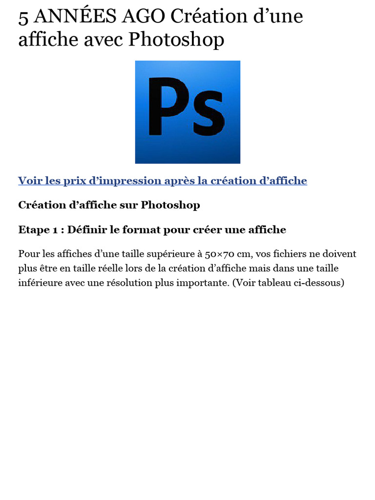 Créer une affiche avec Photoshop CS6 | PDF | Infographie | Imagerie