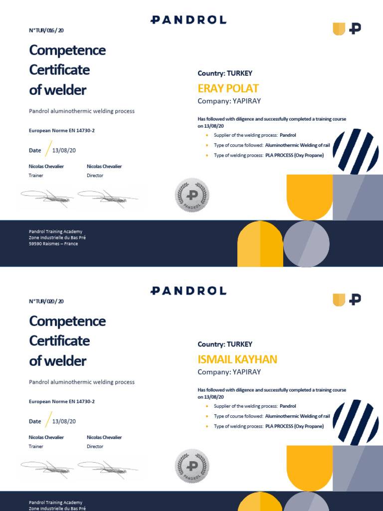 Pandrol Aluminothermic Welding Training | PDF | Materials | Energy ...