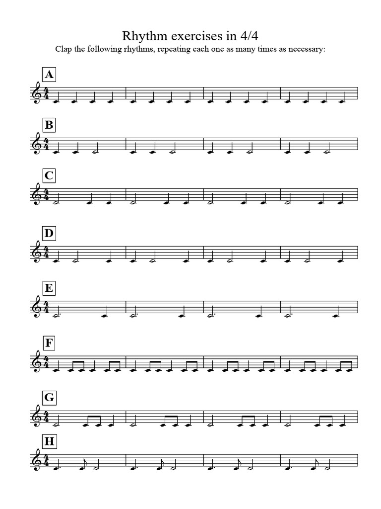 Rhythm Exercises | PDF