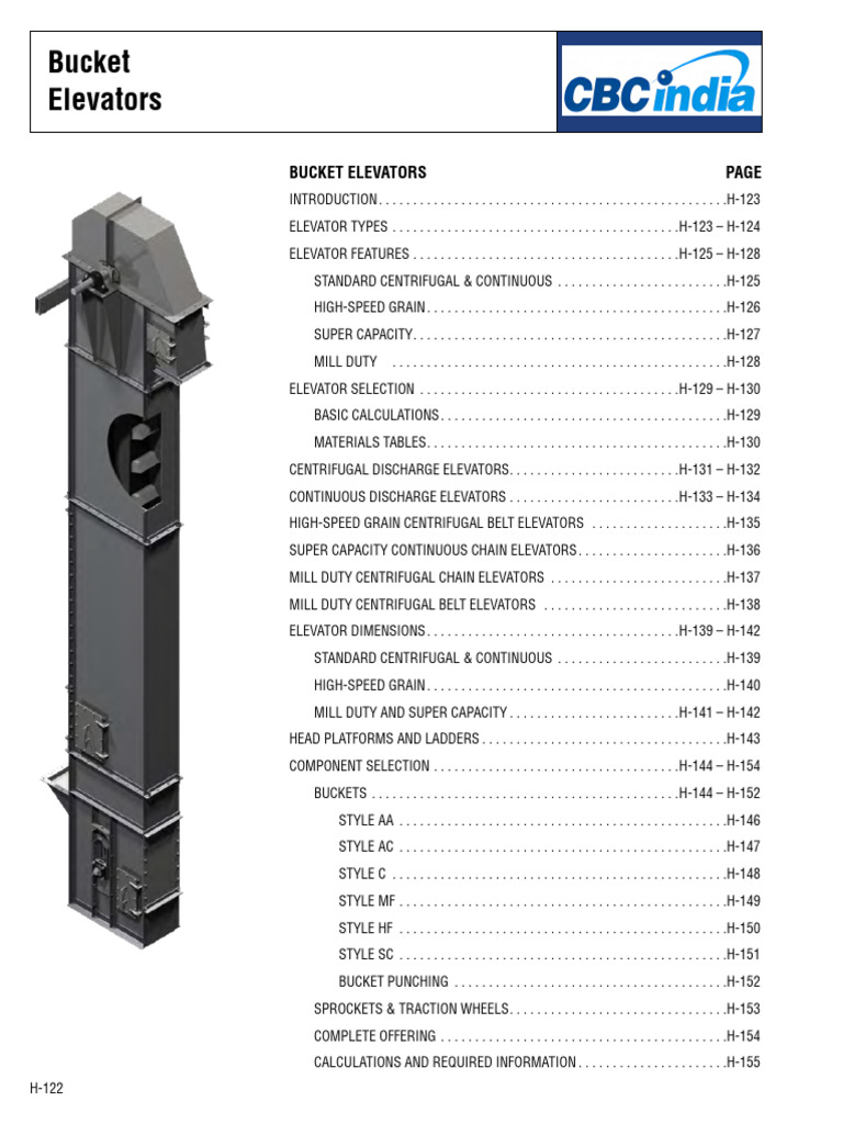 Bucket-elevator-cbc new | PDF | Flour | Coke (Fuel)