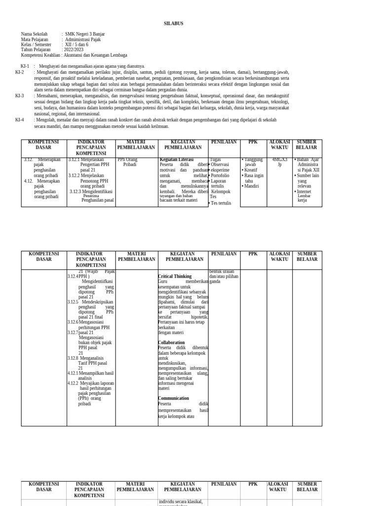 silabus-administrasi-pajak-kelas-12-tahun-2021-2022_compress | PDF
