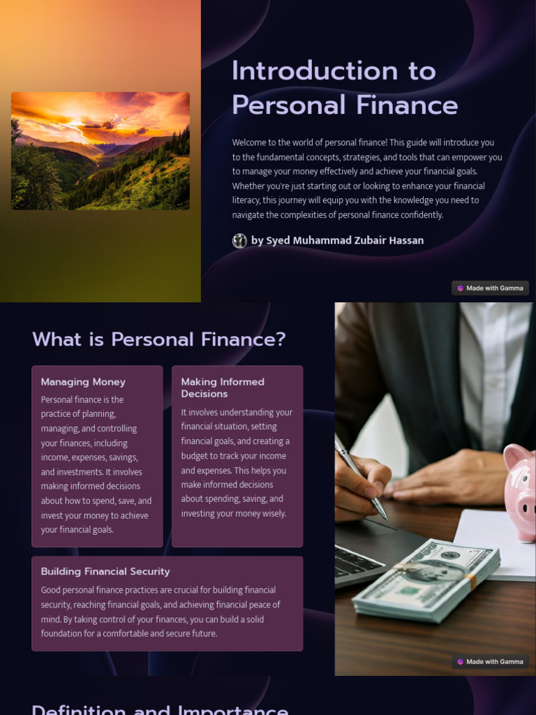 Personal Finance Essentials Guide | PDF | Expense | Personal Finance