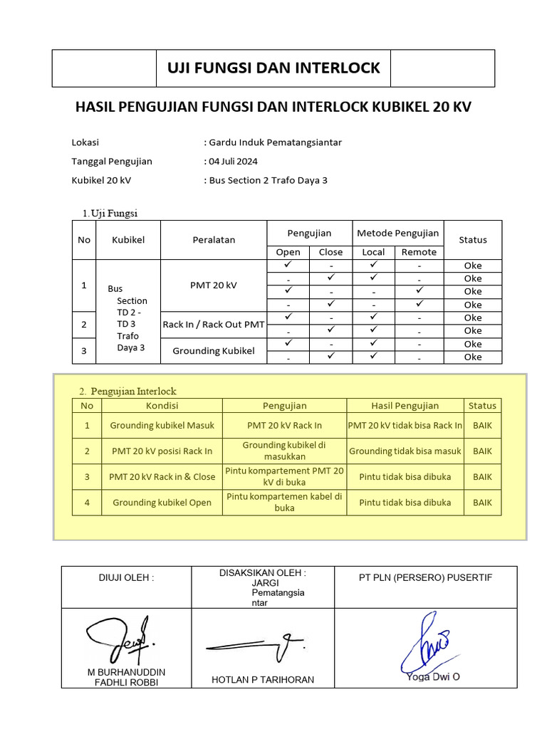 Interlock Uji 1 | PDF