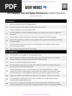 OSCE Checklist HINTS Exam | PDF | Self-Improvement