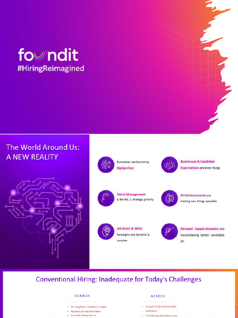 Foundit 2.0 - AI Enabled Talent Discovery Platform | PDF
