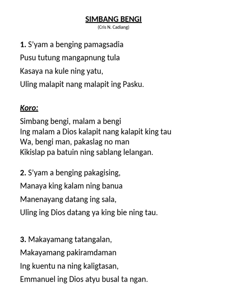 Simbang Bengi | PDF