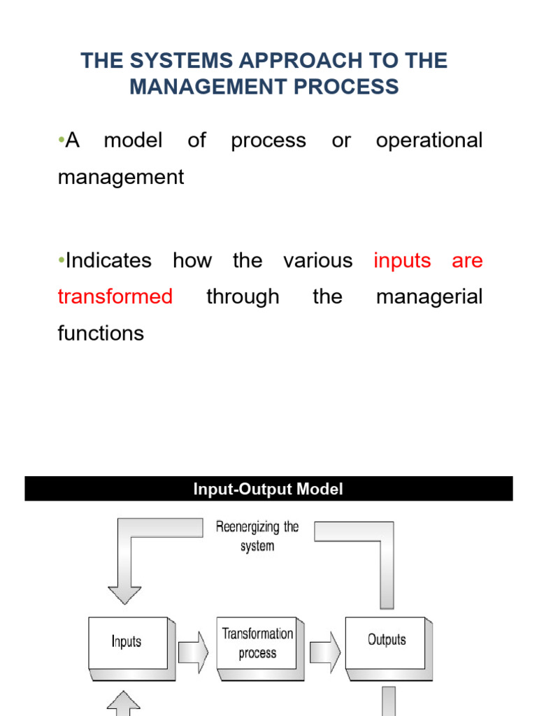 Systems Approach To Management | PDF