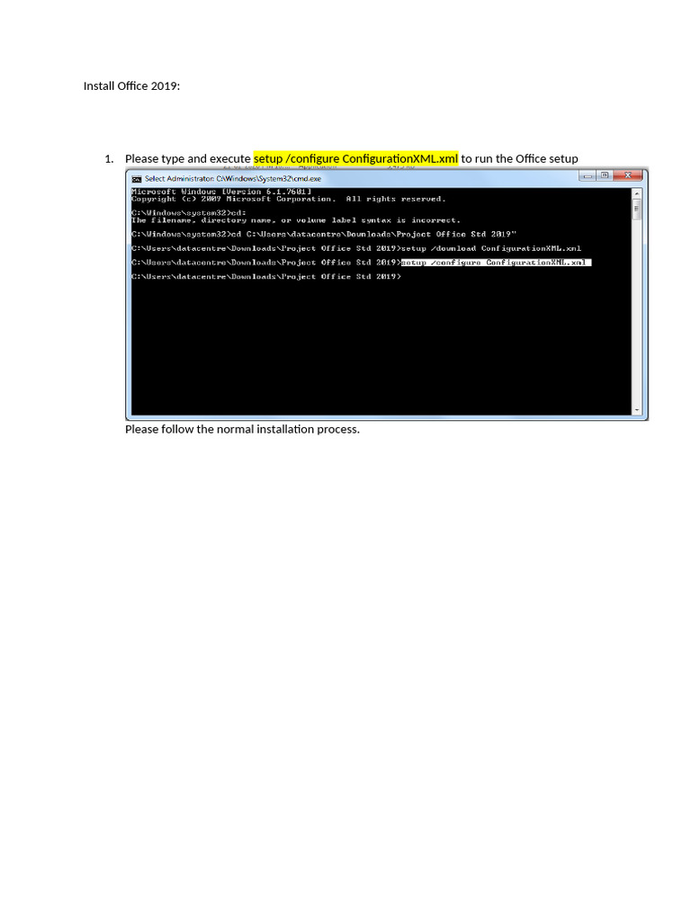 How to Install Office 2019 Setup | PDF