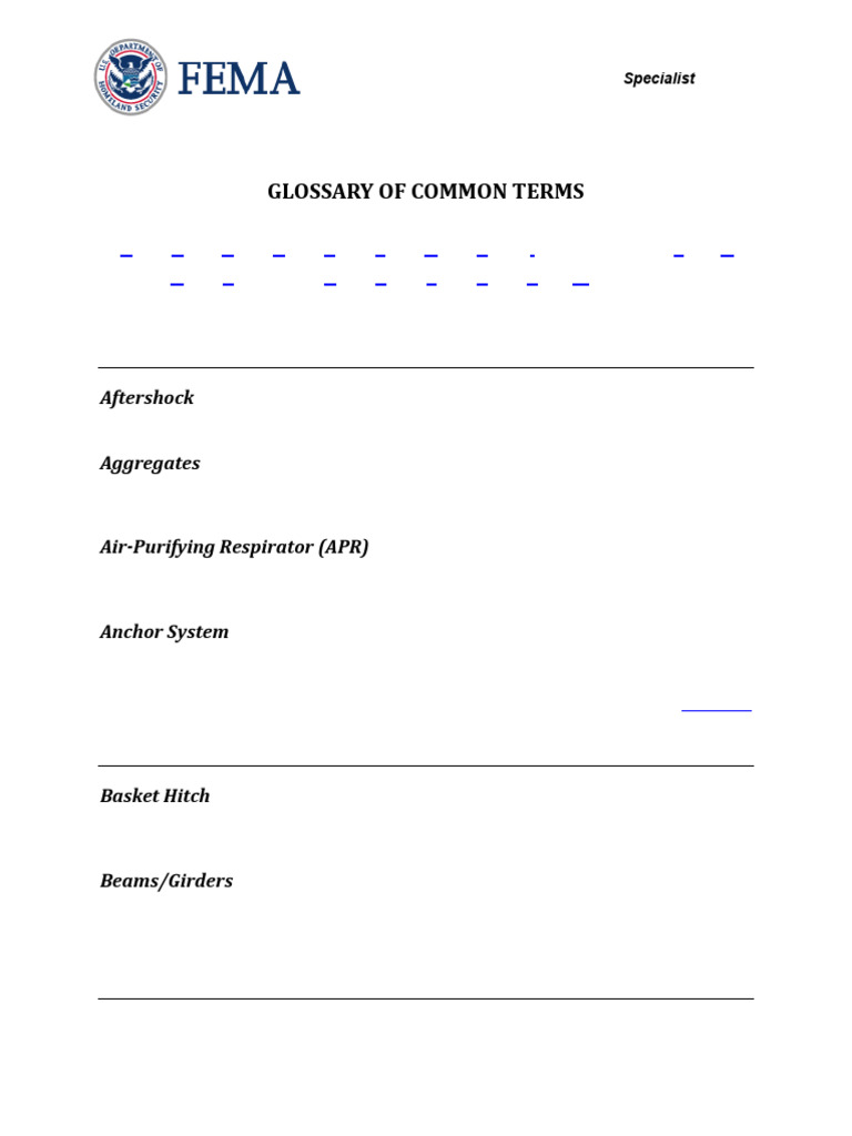 Structural Collapse Specialist Glossary - Accessible | PDF | Concrete ...