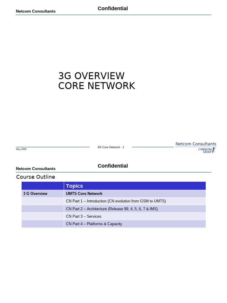 3G Overview - Core Network (Autosaved) | PDF | Computer Network | Ip Multimedia Subsystem