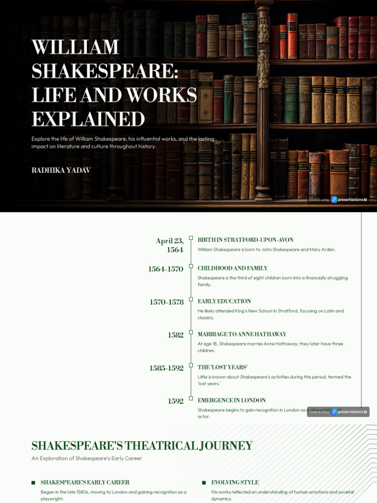 William Shakespeare - Life and Works Explained | PDF
