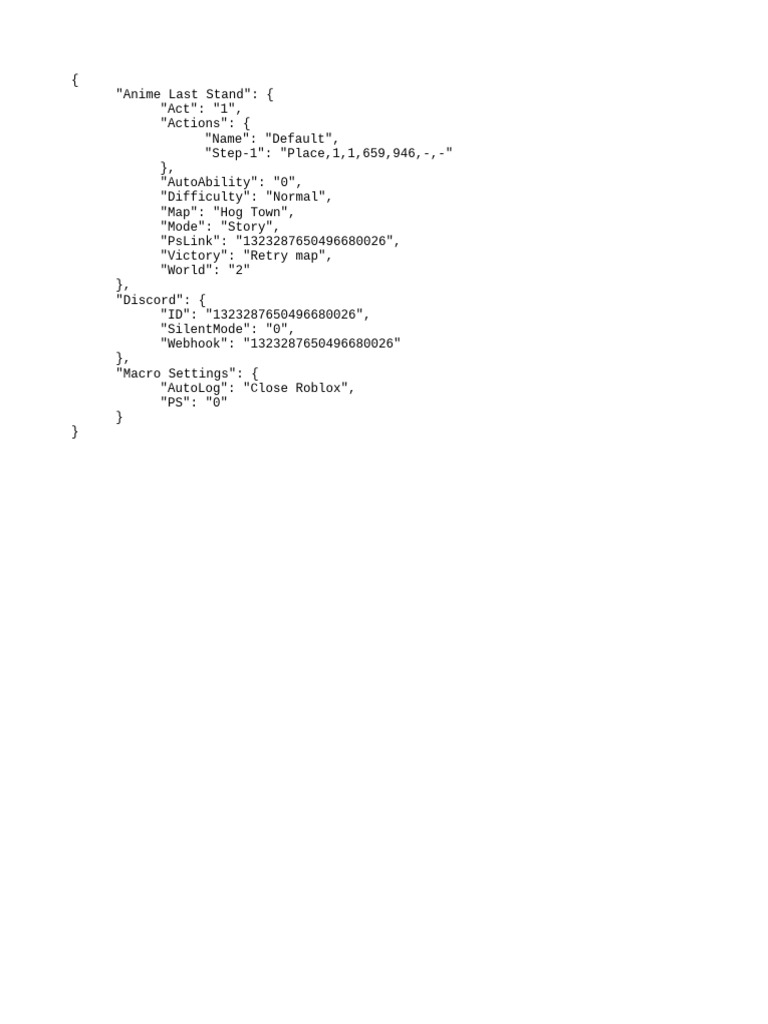 Macro Settings | PDF