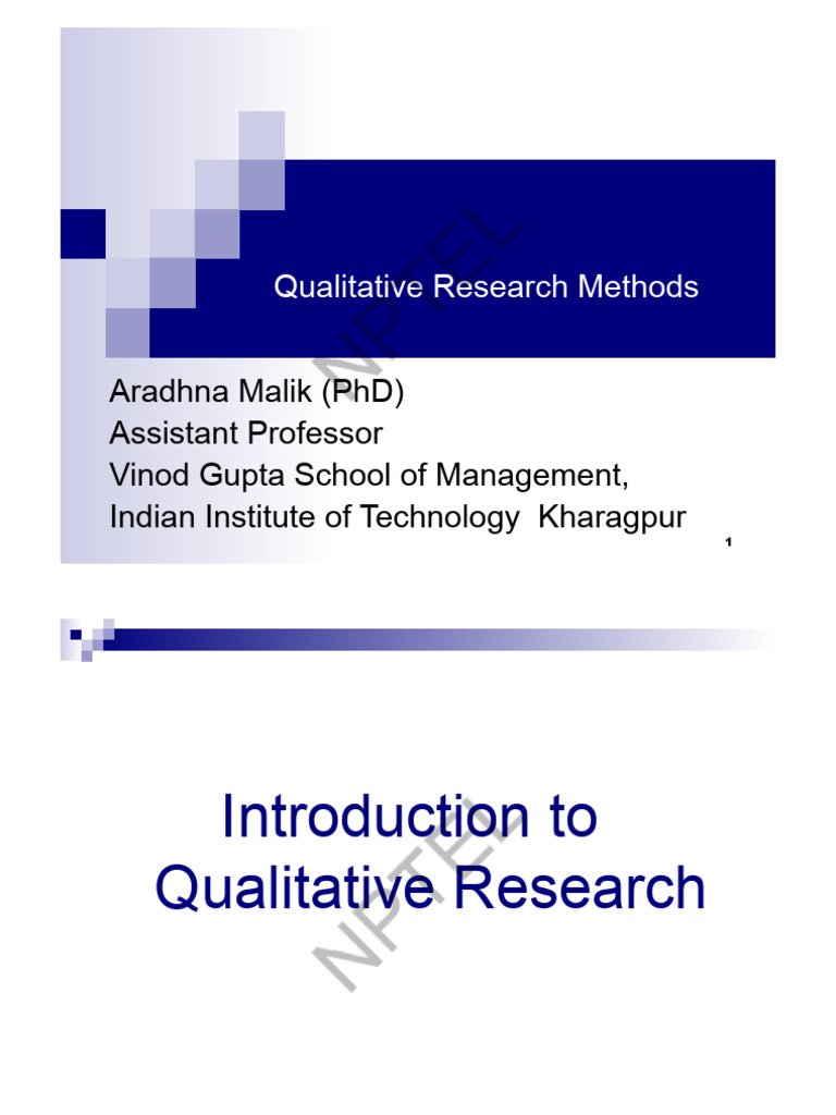 Qualitative Research Week 1-7 Watermark | PDF | Qualitative Research ...