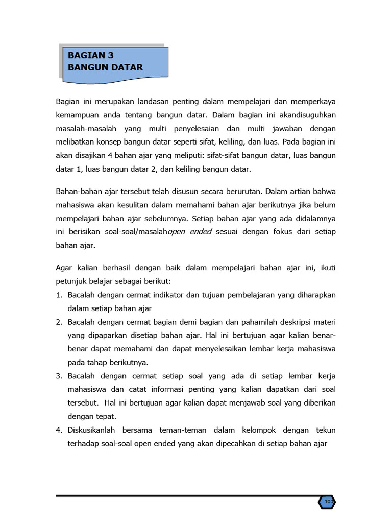 Sifat dan Luas Bangun Datar Matematika | PDF