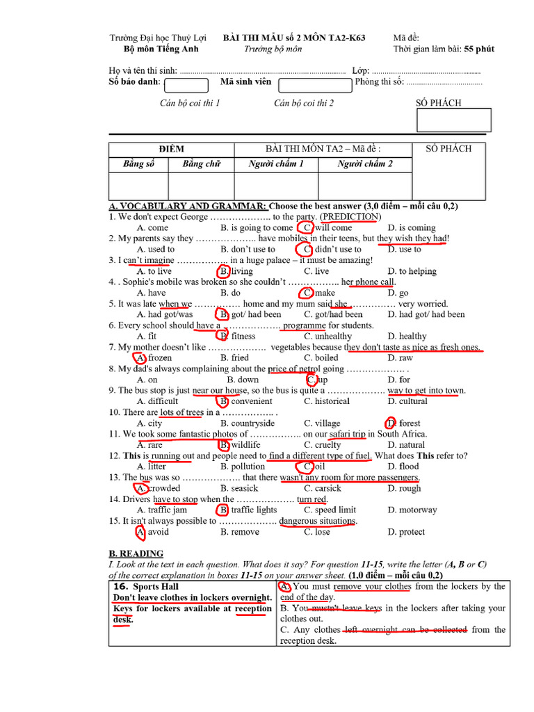 TA2_COMPACT_Sample Final Test N.02_with Keys | PDF