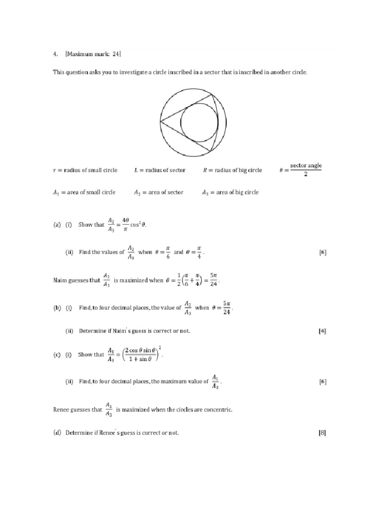 Paper 3 Practice Questions IB AA HL Math SET 1 | PDF