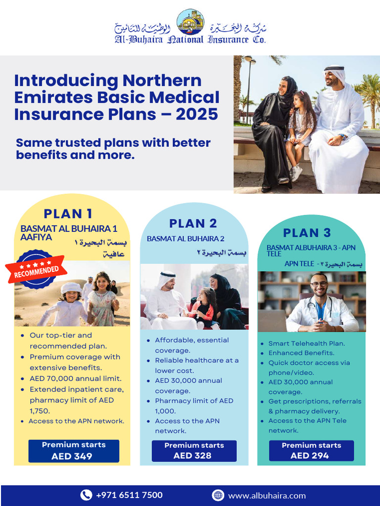 2025 Al Buhaira Medical Insurance Plans | PDF | Health Care | Social Policy