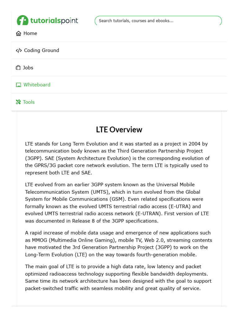 LTE Quick Guide | PDF | Lte (Telecommunication) | Duplex (Telecommunications)