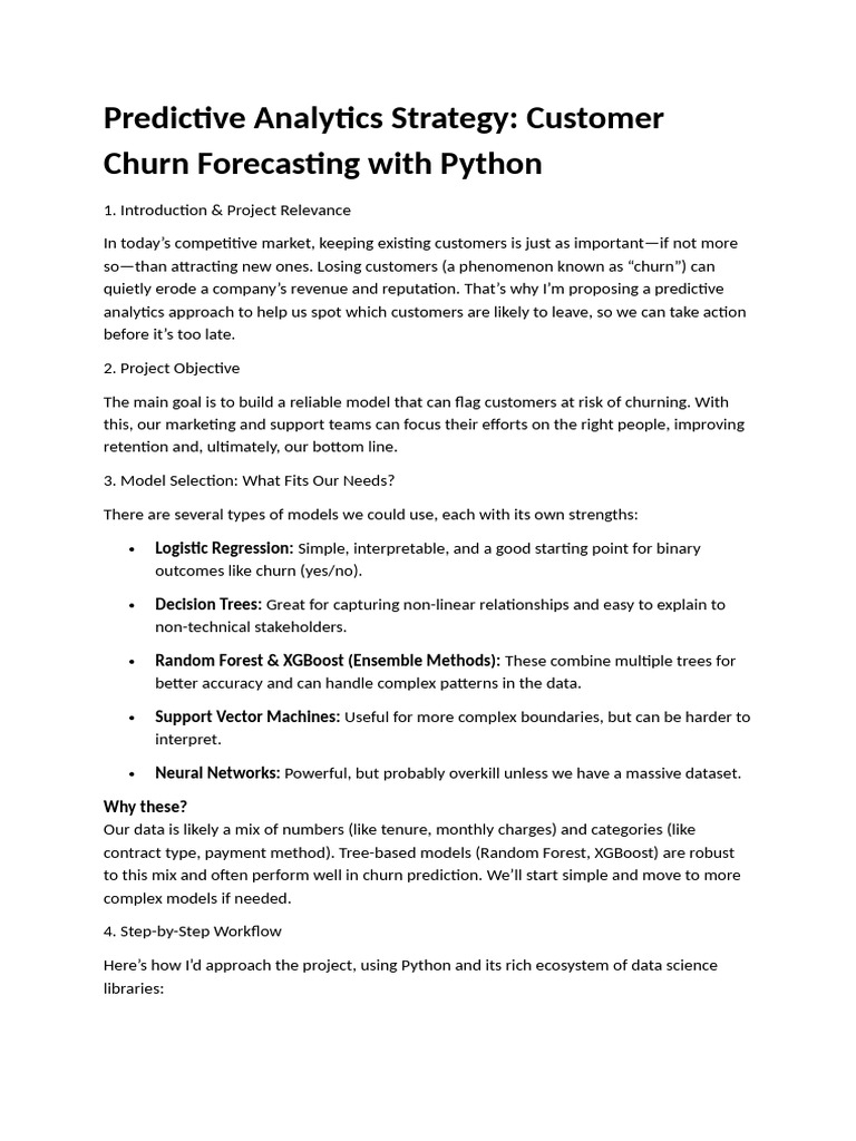 Customer Churn Prediction with Python | PDF | Cross Validation (Statistics) | Analytics