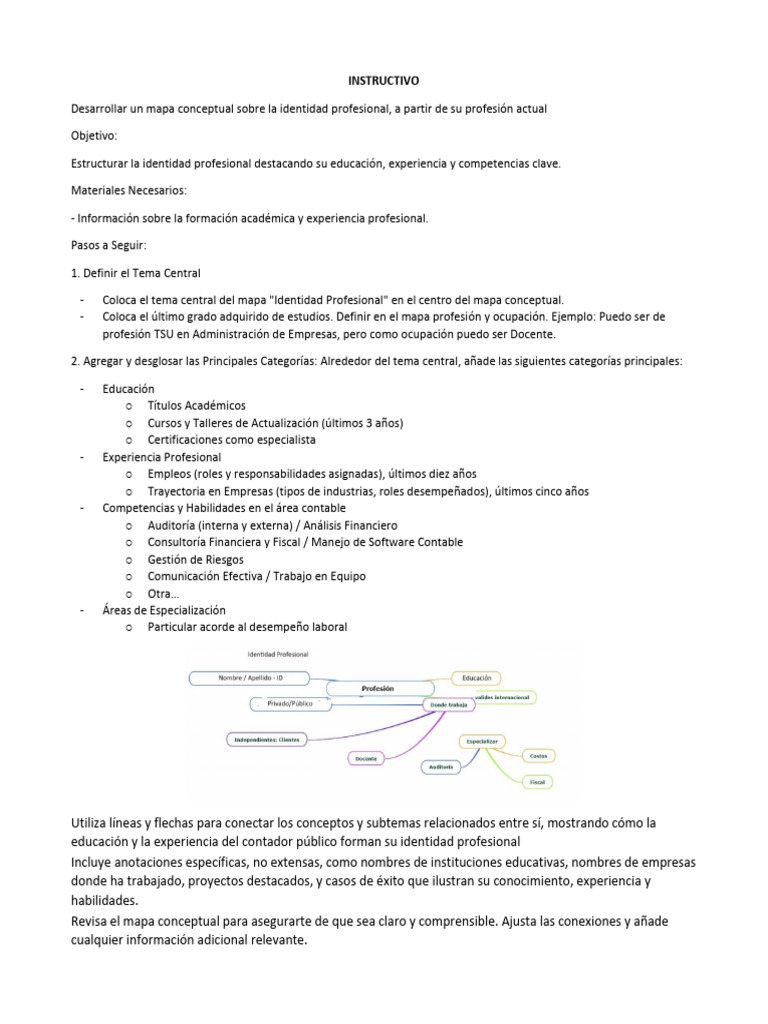 INSTRUCTIVO Mapa Conceptual | PDF