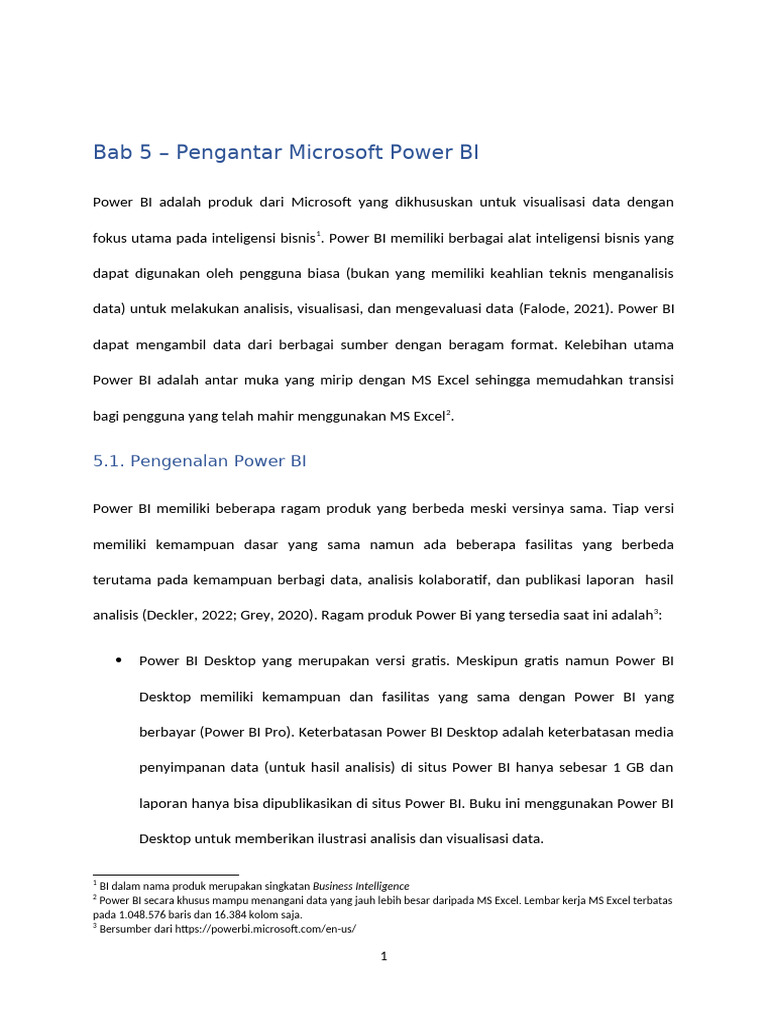 Pengantar Microsoft PowerBI | PDF