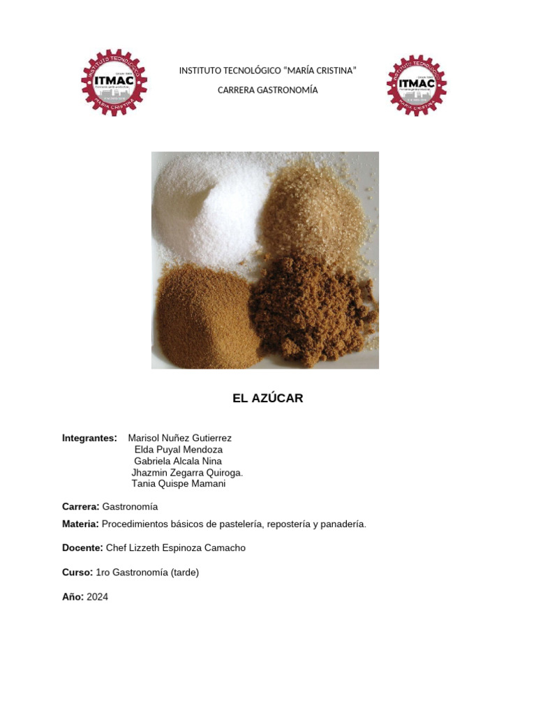 Definición y características del azúcar | PDF | Azúcar | Dieta y nutrición