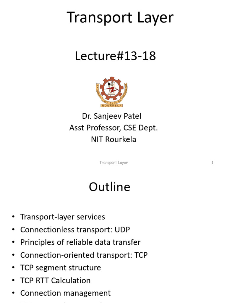 Lecture#13-18 Transport Layer (2) | PDF | Transmission Control Protocol | Network Congestion