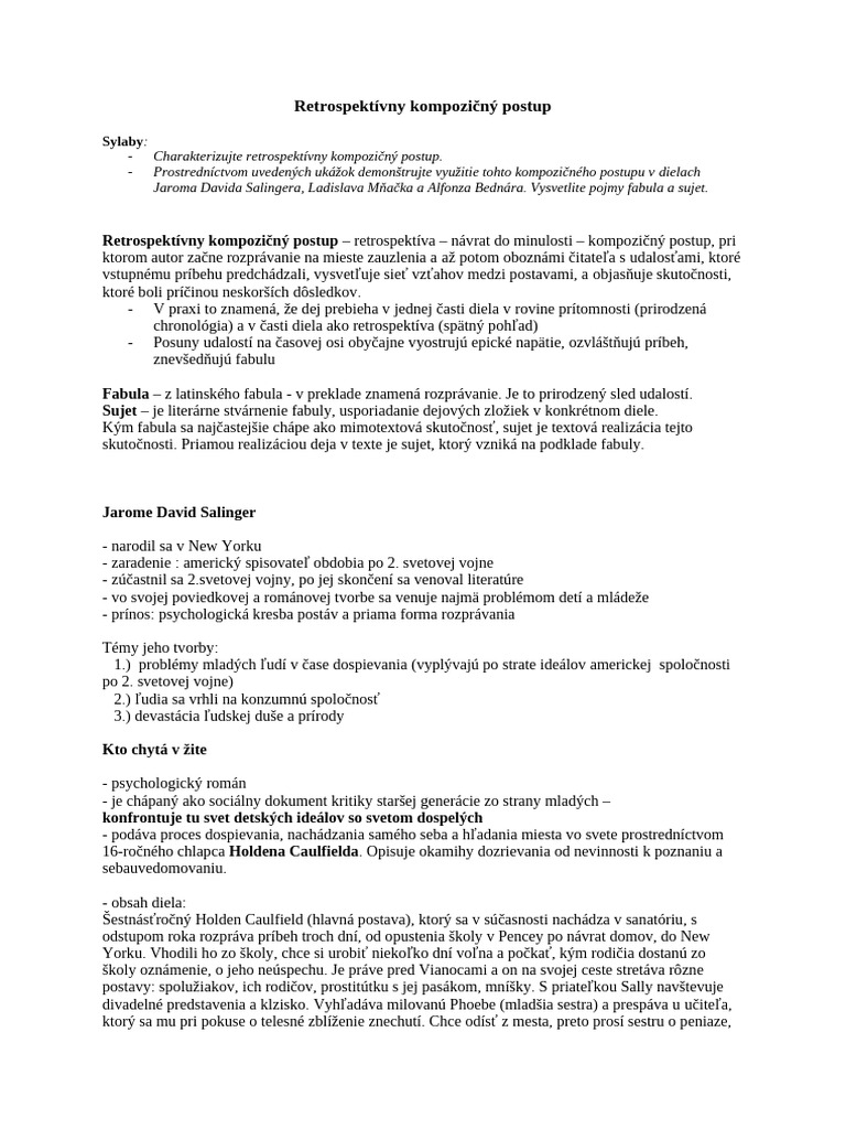 Retrospektívny Kompozičný Postup | PDF