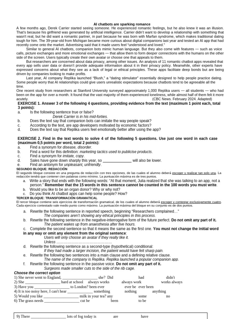 Bachi Modelos Examen Pau Ingles 2025 Ai Chatbox | PDF | Artificial Intelligence | Intelligence ...