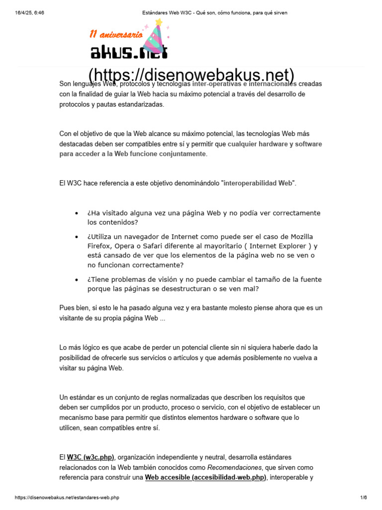 Estándares Web W3C - Qué son, cómo funciona, para qué sirven | PDF | Red mundial | Internet y web