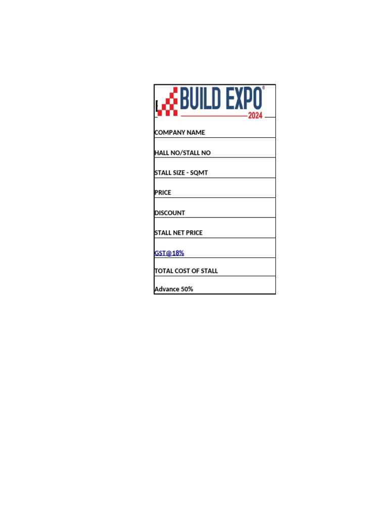 Build Expo - Trichy - 2024 - Quotation | PDF