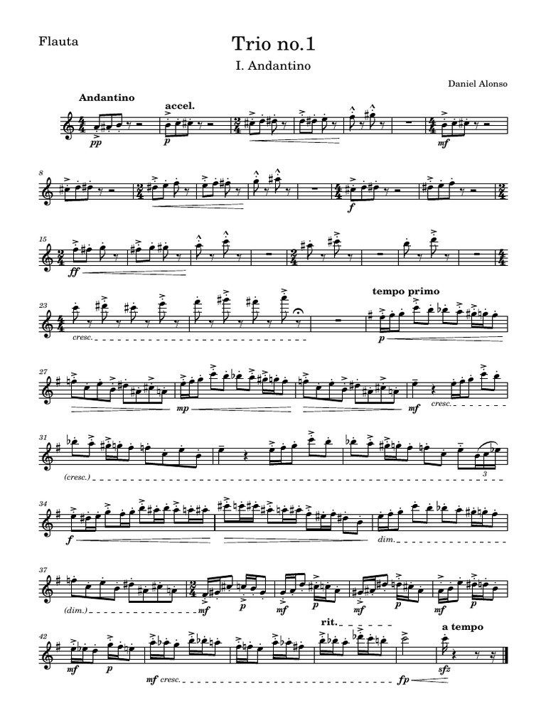 Trio no.1 Flauta | PDF