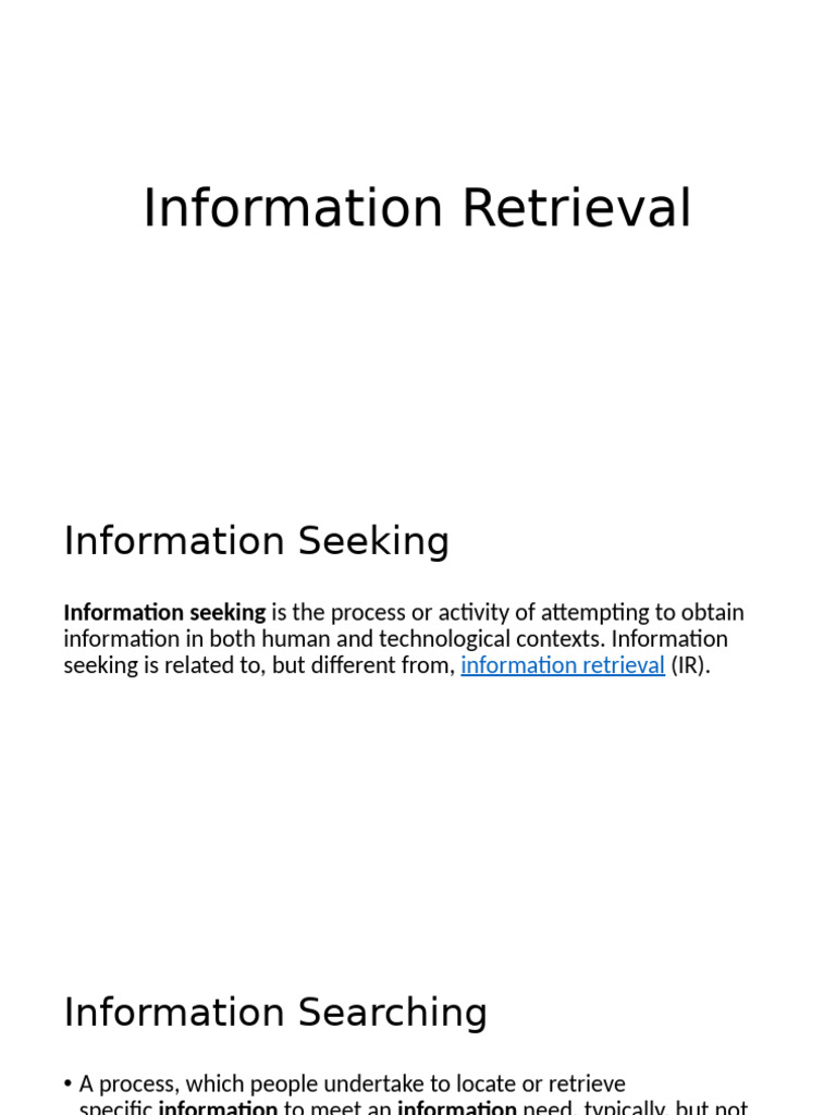Presentation1 InformationRetrieval | PDF | Information Retrieval ...