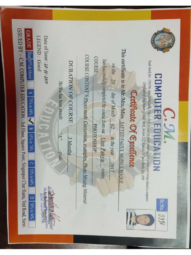 PS Certificate | PDF