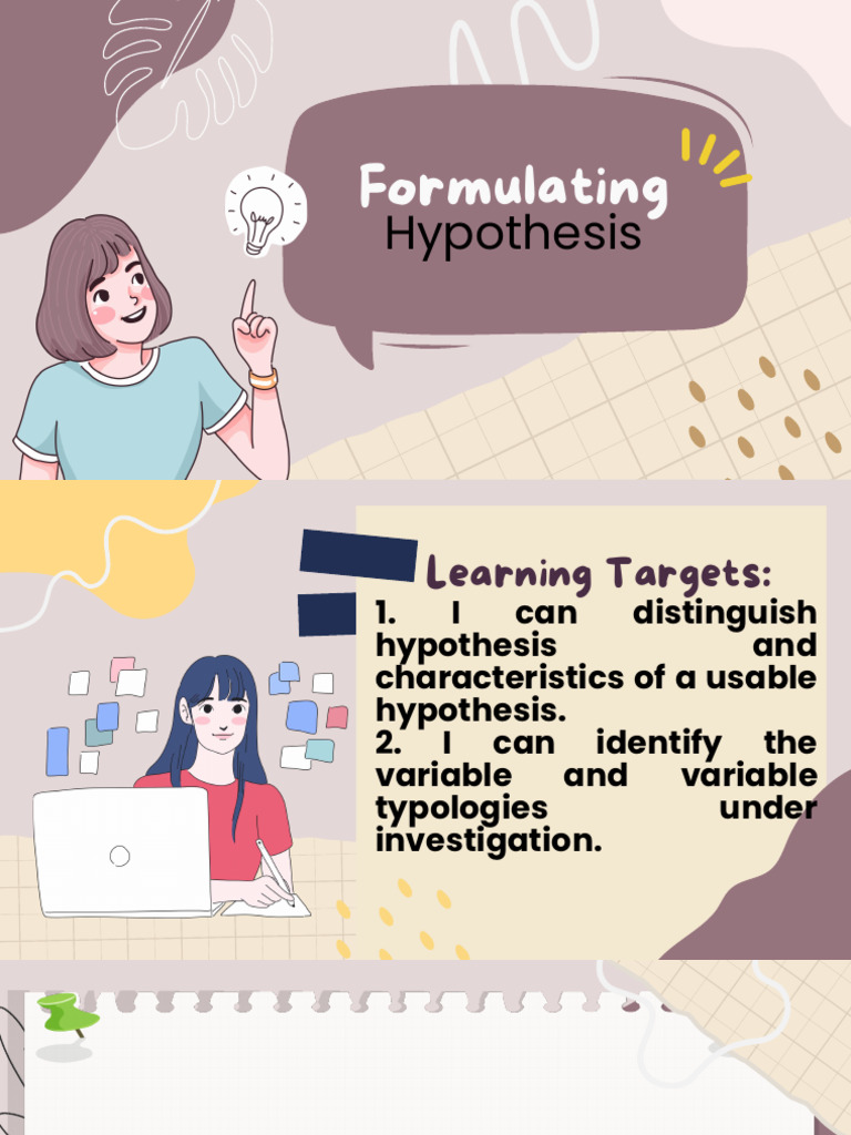 Formulating Hypotheses And Frameworks Pdf Hypothesis Theory
