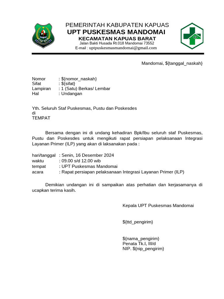 Undangan Rapat ILP | PDF