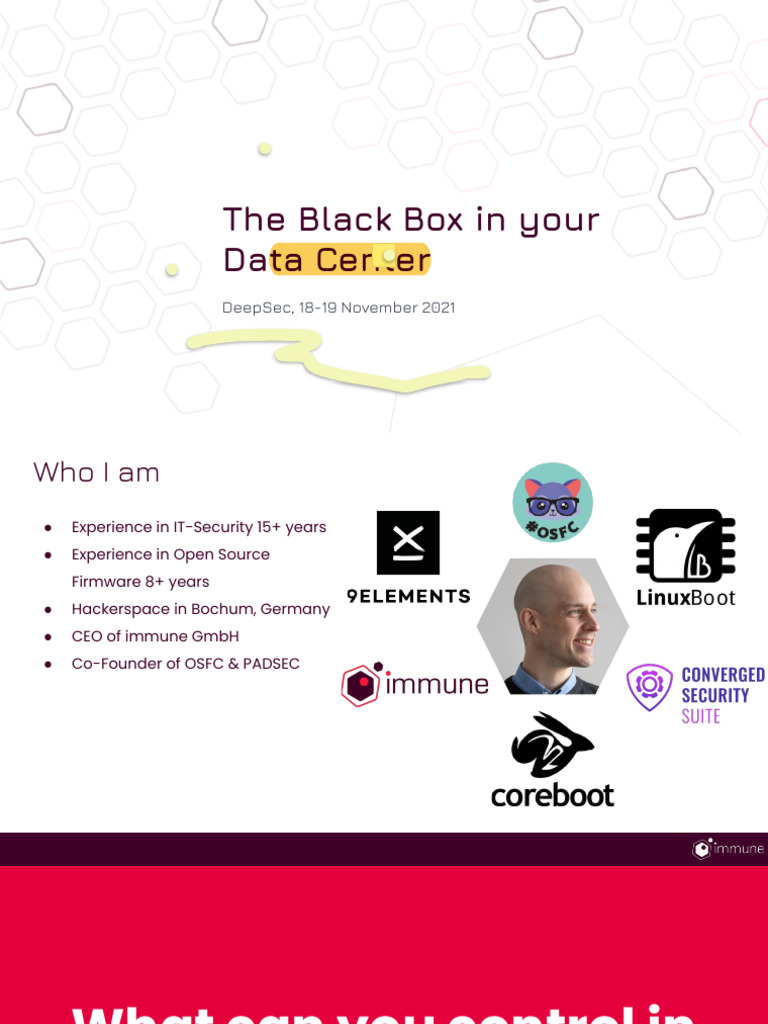 The Black Box in Your Data Center - DeepSec | PDF | System On A Chip | Bios