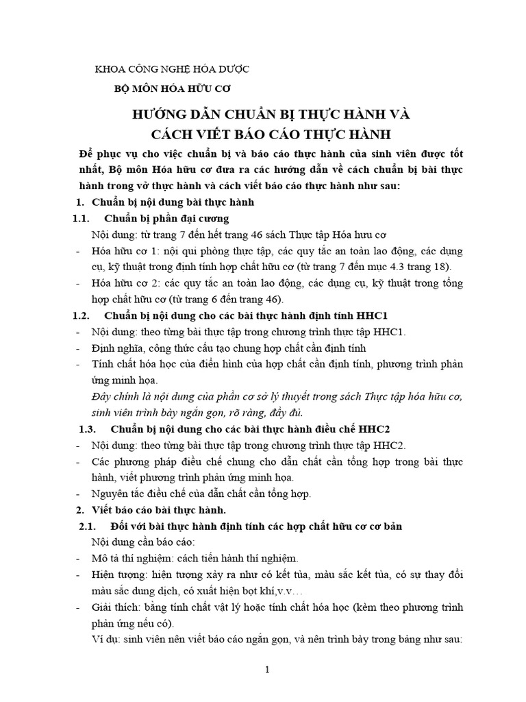 2025-Huong Dan Chuan Bi Thuc Tap Va Viet Bao Cao Cho Sinh Vien | PDF