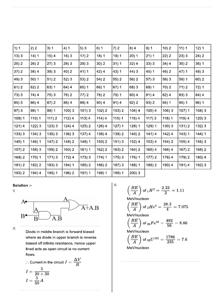 Test 9 Answer Key | PDF