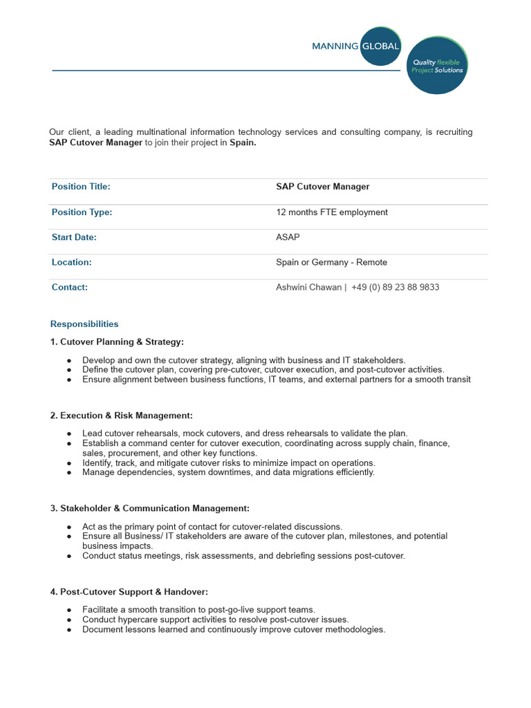 SAP Cutover Manager_12471 | PDF | Business