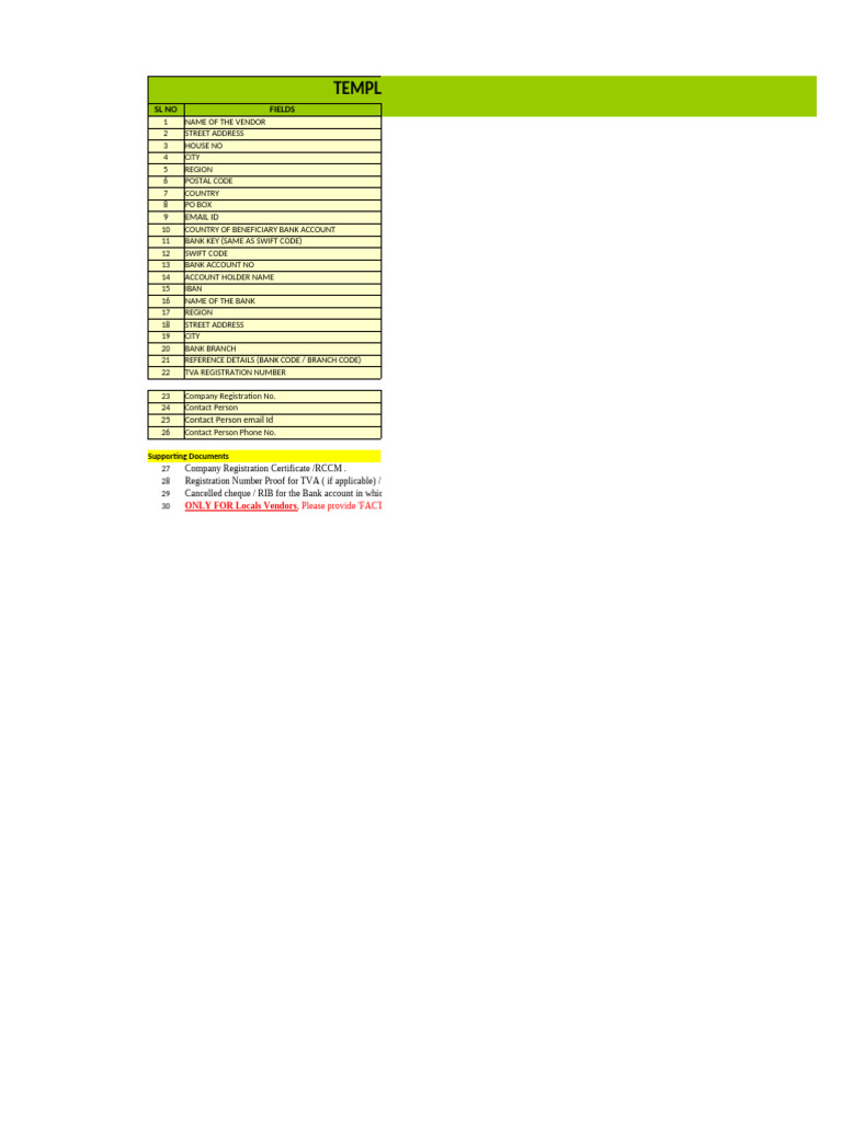 Btex Vendor Form2 | PDF