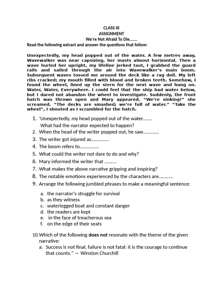 Class Xi Assignment Ch-2 | PDF | Watercraft | Shipping