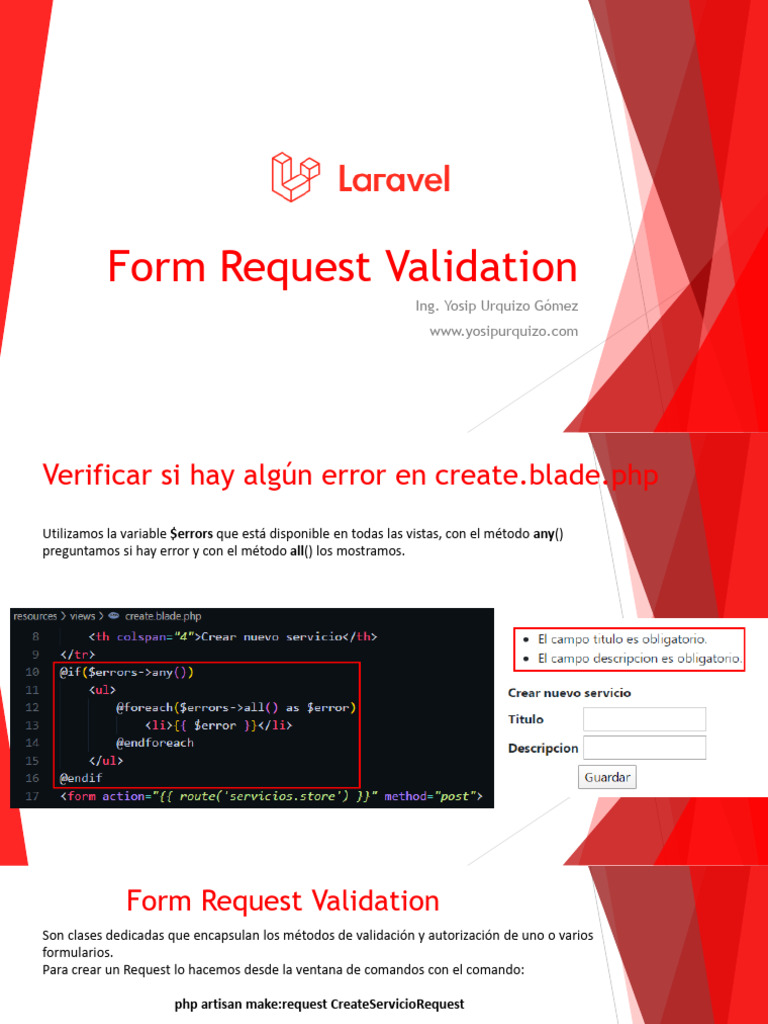Sesion 11-02 - Form Request Validation (1) | PDF