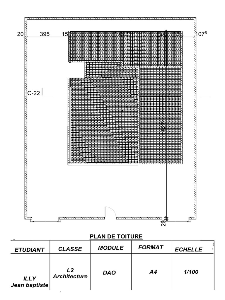 Etudiant Classe Format Echelle: Plan de Toiture | PDF