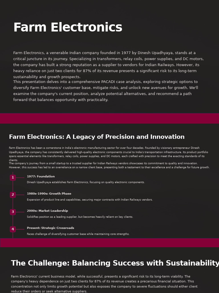 Farm Electronics Charting A Course For Strategic Growth | PDF | Risk ...