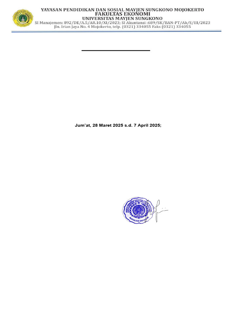 Pengumuman Cuti Bersama Hari Raya Idul Fitri Dan Nyepi | PDF